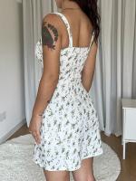 China Small Floral Sexy Slip Dress Halter Slim Fit Skirt Line Neck Skirt for sale