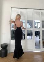 China Retro Sexy Slip Dress Spice Girl Temperament Fashion Halter Long Fishtail Dress for sale