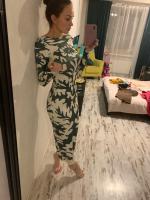 China Print Womens Stylish Dresses Sexy Leakback Open Back Dress With Sleeves Slim Fit for sale