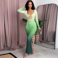 China Sexy Backless Cut Out Dress Sexy Lace Up Long Sleeve Cut Out Dress for sale