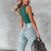 China Exquisite Women'S Sleeveless Tank Top Stylish Solid Color Crew Neck Camisole for sale