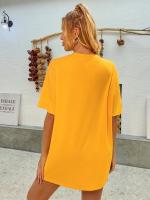 China Stylish Comfortable Decal T Shirt Women'S Loose Cotton Tank Tops Five Quarter Sleeve for sale