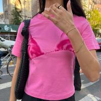 China Comfortable Stylish Decal T Shirt Printed Sexy Round Neck Short Sleeve T Shirt for sale