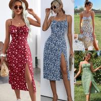 China Multi Colored Elegant Floral Dresses Commuter Floral Dresses For Ladies for sale