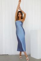China French Style Slim Evening Dress Cross Strap Halter Slim Mid Length Evening Dress for sale