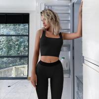 China Sleeveless Sexy Sports Outfits  Fashion Slim Fit Women'S Yoga Suit for sale