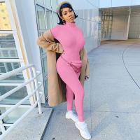 China Winter Sexy Sports Outfits Workout Jumpsuit High Neck Slim Fit Fitness Jumpsuit for sale