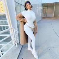 China Winter Sexy Sports Outfits Workout Jumpsuit High Neck Slim Fit Fitness Jumpsuit for sale