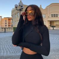 China Fashion Sexy Sports Outfits Long Sleeved Crop Sexy Workout Gear Hoodie Shorts for sale