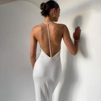China Fashion Halter Neck Dress Slim Sexy Halter Backless Dress Mid Length Dress for sale