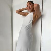 China Fashion Halter Neck Dress Slim Sexy Halter Backless Dress Mid Length Dress for sale
