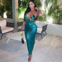 China Multiple Color Sexy Cutout Halter Dress For Women Party And Evening Wear for sale