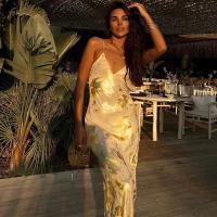 China XL Size Sexy Slip Dress Fashion Sexy Backless Hot Gold Slip Dress for sale