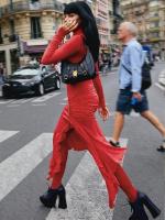 China Digital Printing Stylish Women'S Dress Fashion Sexy Long Sleeve Round Neck Irregular Dress for sale