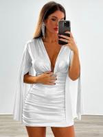 China Solid Color Package Hip Dress Long Sleeve Slim Sexy Bag Skirt Dress Women for sale