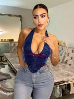 China Women's New Sexy Spice Top Fashion Style Slim Short Halter Vest for sale