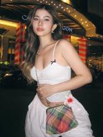 China Custom Women's New Fashion Sexy Pure Wind Sweet And Spicy Pattern Small Belt With A Base Blouse Woman for sale