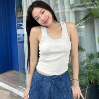 China Summer New Fashion Street Shoot Slim Sexy Crop Hot Drill Sleeveless Vest Can Be Customized Patterns for sale