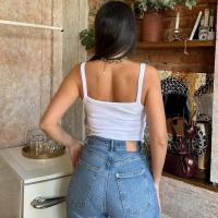 China Spring And Summer New Fashion Sexy Slim-fit Halter Vest Can Be Customized Digital Printing A Variety Of Patterns for sale