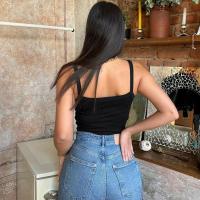 China Spring And Summer New Fashion Sexy Slim-fit Halter Vest Can Be Customized Digital Printing A Variety Of Patterns for sale