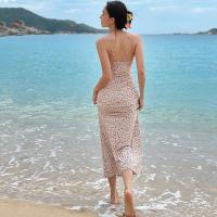 China New Fashion Custom Print Pattern Sexy Halter Dress A Variety Of Patterns Can Be Customized for sale