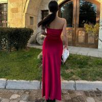 China High Sense Custom New Fashion Sexy Halter Halter Solid Color Dress for sale