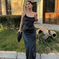 China High Sense Custom New Fashion Sexy Halter Halter Solid Color Dress for sale