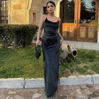 China High Sense Custom New Fashion Sexy Halter Halter Solid Color Dress for sale