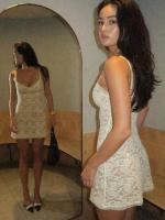 China Spring And Summer New Sexy Spice Lace Perspective Dress Hollow-out Halter Bag Hip Skirt for sale