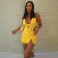 China New Nightclub Style Deep V-neck Sexy Halter Halter Two-piece Suit for sale