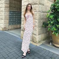 China Custom women's spring/Summer 2024 new sweet wind neckline lace lace floral halter dress for sale