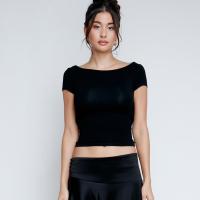 China Hot Slim Sexy Backless Short Crop Street-Style Short-Sleeved T-Shirt Woman for sale