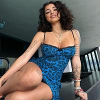 China Summer new fashion print side slit custom lace halter dress for sale