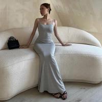 China European And American Style Women's Summer New Sexy One-line Collar Butterfly Burn Pattern Waist Slimming Halter Dress for sale