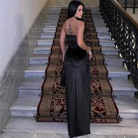 China Summer New Fashion Sexy Slit Slim Pleated Strapless Dress for sale