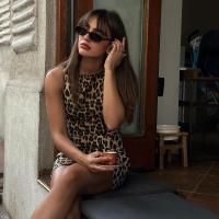 China New Summer Crew-neck Sleeveless Leopard Print Sexy Tight Wrap Hip Dress for sale