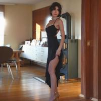 China New Sexy Hottie Low-cut One-line Neck Halter Halter Big Halter Dress for sale