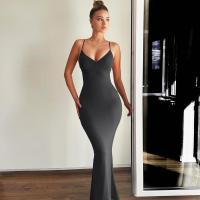 China New solid color fishtail skirt sexy halter dress for sale