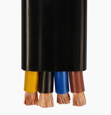 China BS EN 50214 H05VVH6-F PVC Insulated Cable Flat 4 Core Copper Conductor for sale