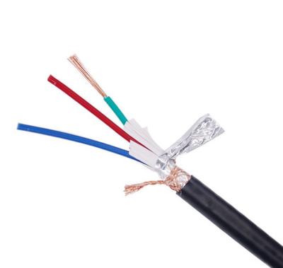 China Flexible RVVP Fire Resistant Control Cable 3 Core 4 Core Copper Shielded Cable for sale