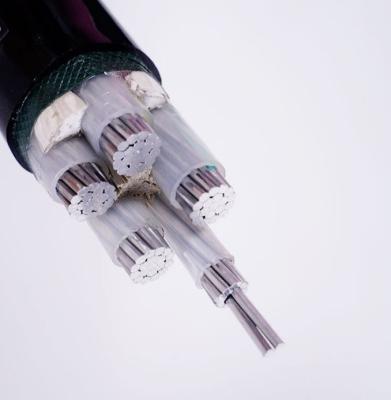 China Black Aluminum 5 Core YJLV Underground Electrical Cable IEC60502 for sale