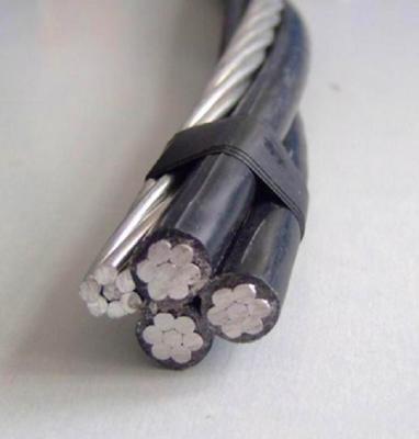 China XLPE Insulated Aerial Bundle Cable 3+1 Core Quadruplex Aluminum Wire for sale