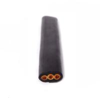 China Waterproof 300/500V Rubber Sheathed Cable 3 Core Flat Submersible Cables for sale
