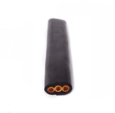 China Waterproof 300/500V Rubber Sheathed Cable 3 Core Flat Submersible Cables for sale