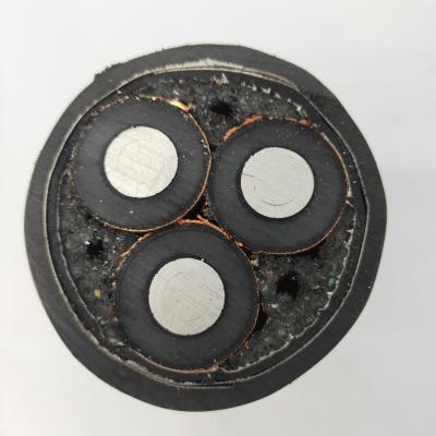 China 8.7/15KV Medium Voltage Cables YJLV22 AL XLPE Insulated Black for sale
