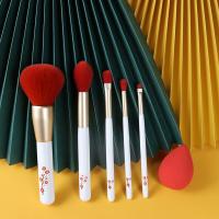 China Special Flower Pattern 5PCS Travel Makeup Brush Personalized For Powder Eyeshadow for sale