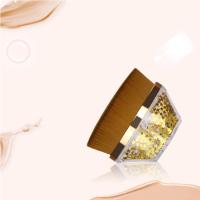 China Glitter Plastic Handle Face Flat Kabuki Brush High Density For Liquid Foundation for sale