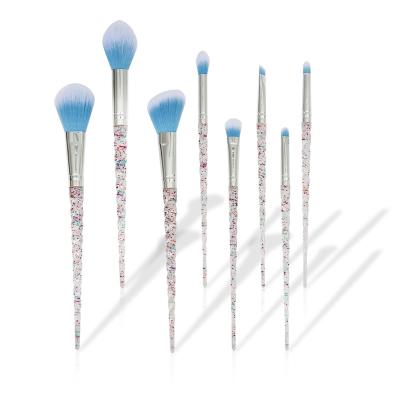 China 8-Piece Cosmetic Glitter Makeup Brush Set Super Soft Vegan Synthetic Bristles for sale