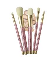 China 5 Piece Synthetic Eyeshadow Makeup Brush Set for Powder Blush ISO Certified for sale