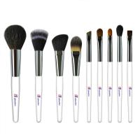 China Acrylic Handle Synthetic Hair Makeup Brush Set 9pcs with Case Crystal Diamond Design for sale